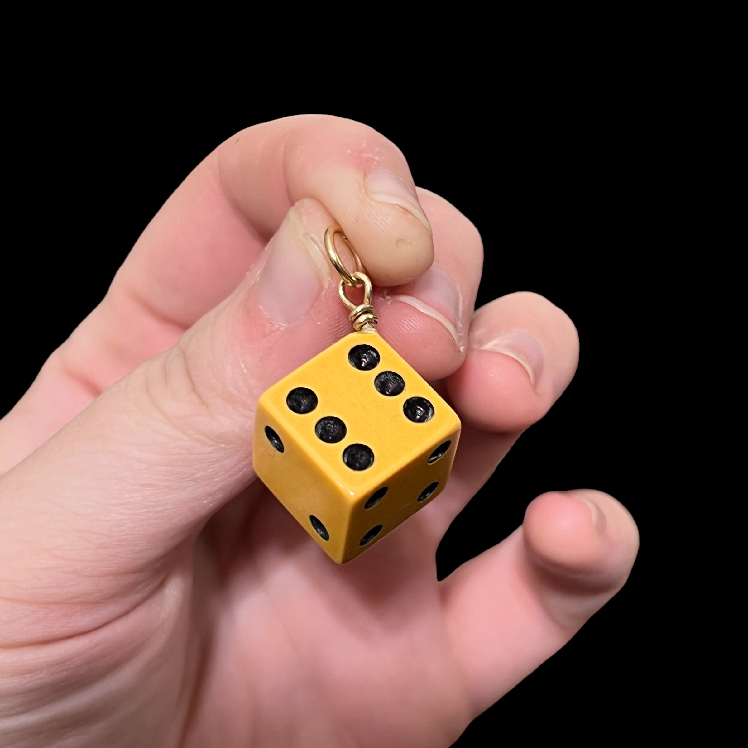 14KT GF Butterscotch Bakelite Die Watch Fob / Lucky Die Watch - Etsy