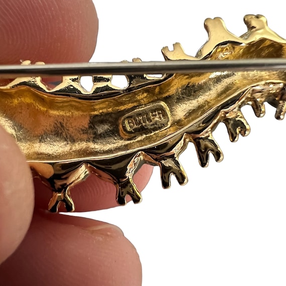 Signed Butler Caterpillar Brooch - Butler Rhinestone … - Gem