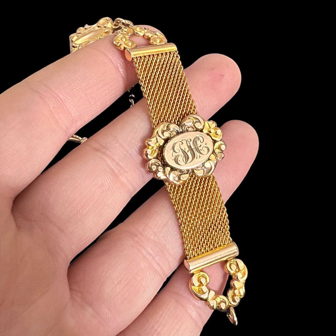 Long Victorian Mesh Watch Fob With Lanyard Clasp. Antique Watch Fob ...