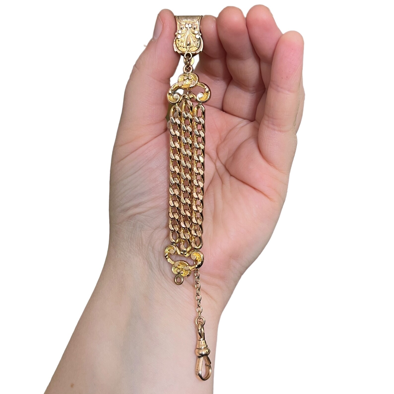 Long Victorian Seal Watch Fob With Chains Antique Watch Fob Gold Filled ...