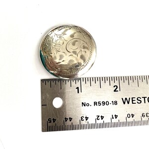 Birks Mid-century Sterling Brooch. Sterling Silver Round Hollow Birks ...