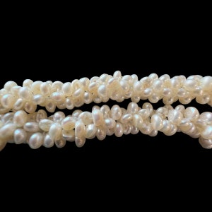 Pearl Rope Necklace. Creamy White Pearls. Woven Freshwater Pearl Necklace Vintage Pearl Necklace ...