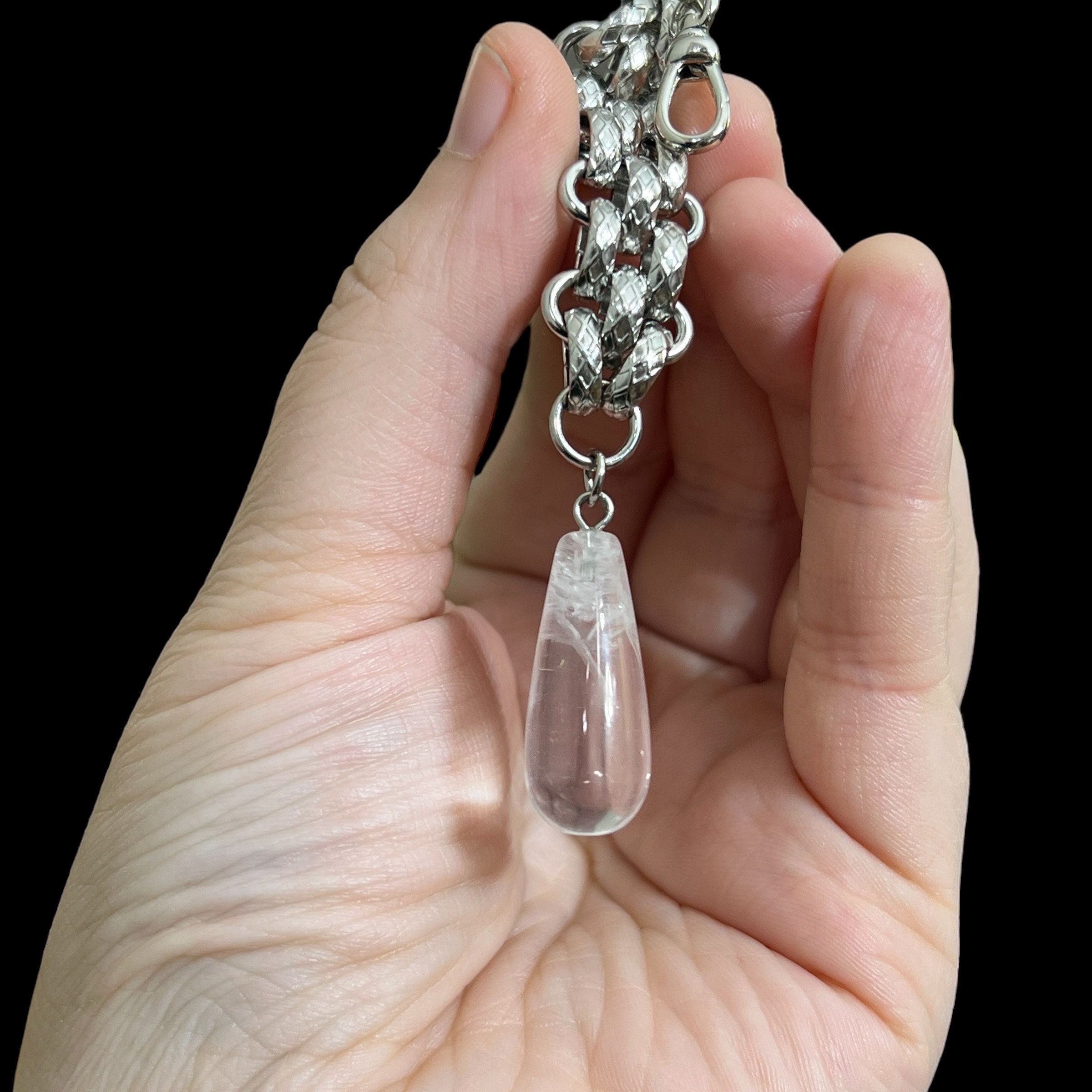 4 Vintage Pools of Light Watch Fob / Rock Crystal Watch Fob / - Etsy