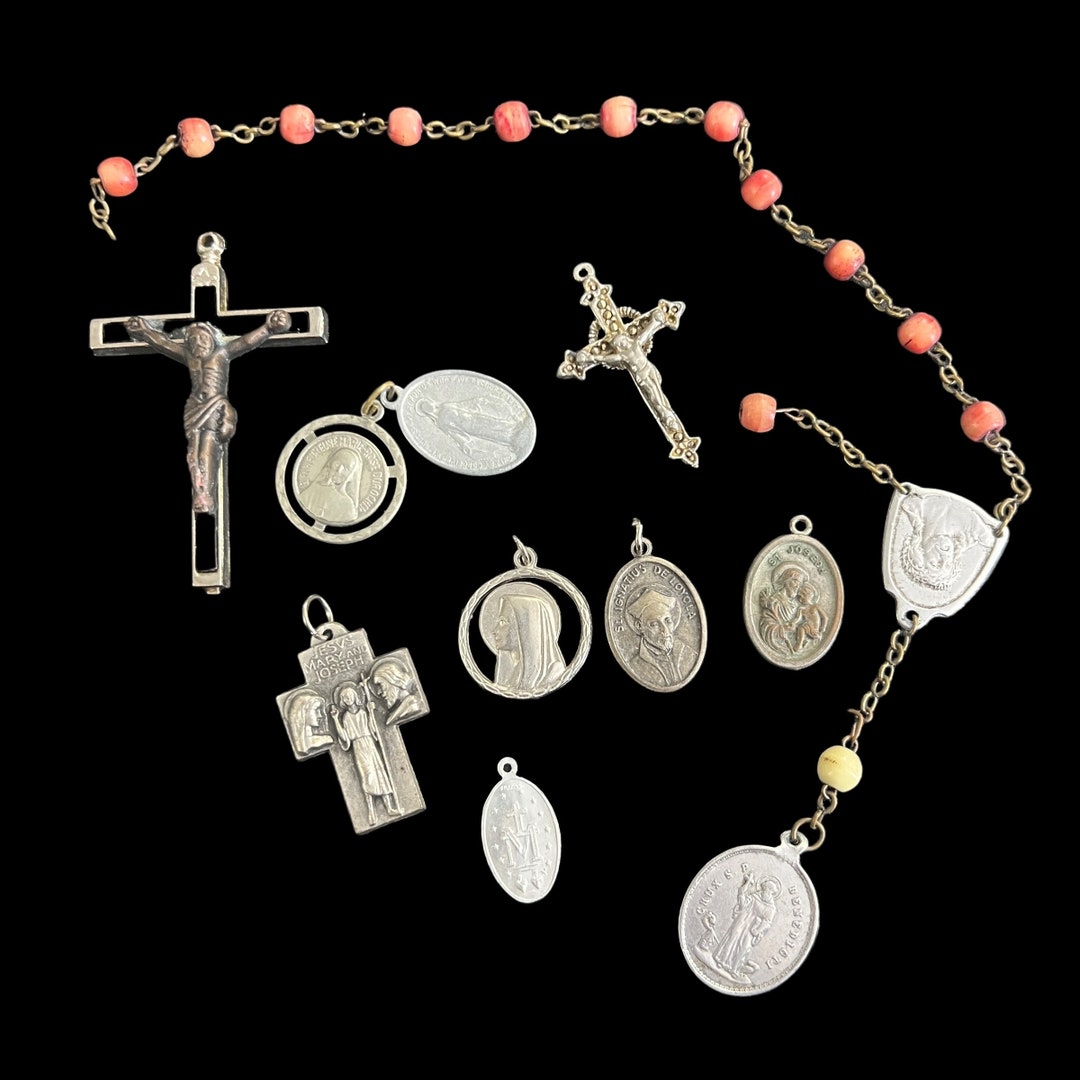 Vintage Religious Jewelry Lot - Religious Icon Jewelry Catholic ...