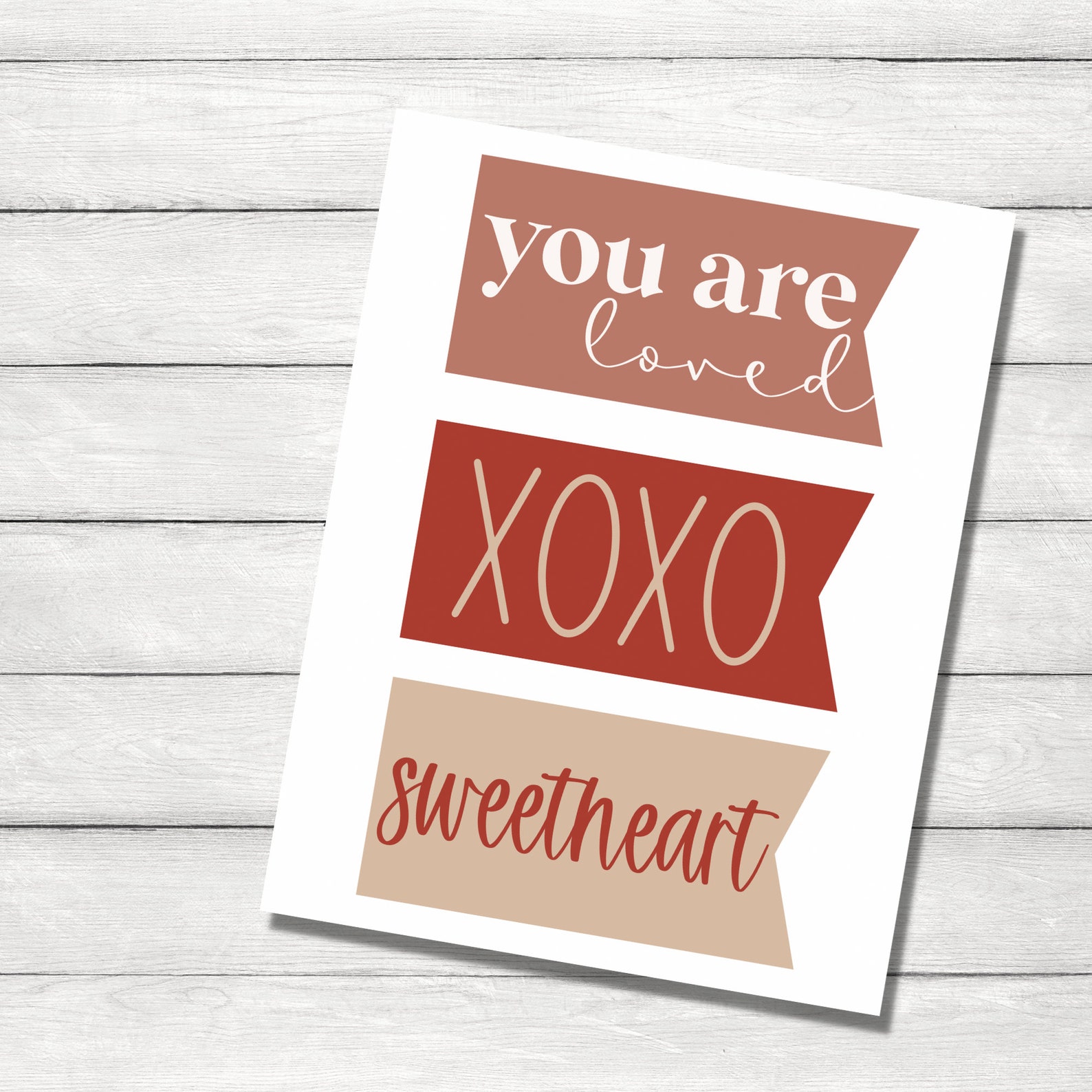 Printable Boho Valentine’s Day Pennant, Valentine’s Day Printable Flag ...