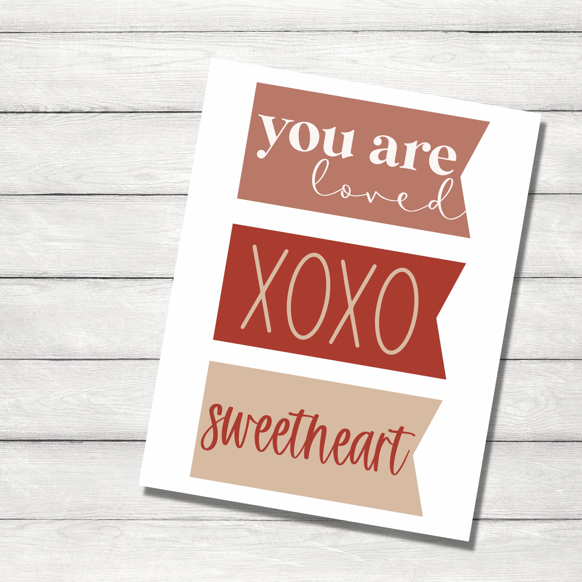 Printable Boho Valentine’s Day Pennant, Valentine’s Day Printable Flag ...