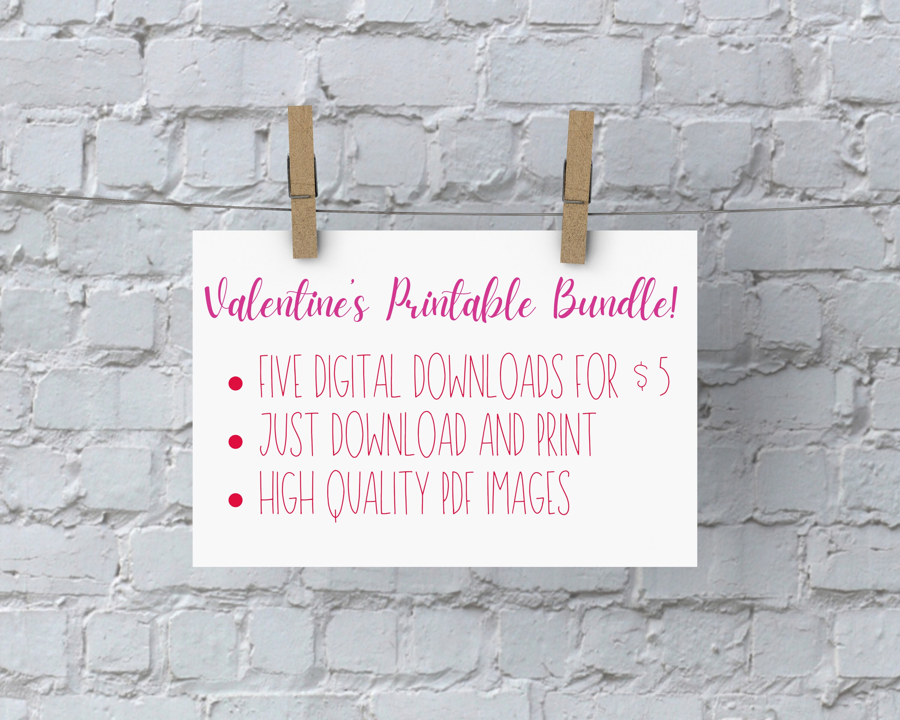8x10 Valentine’s Day Digital Download Bundle, Instant Printable ...