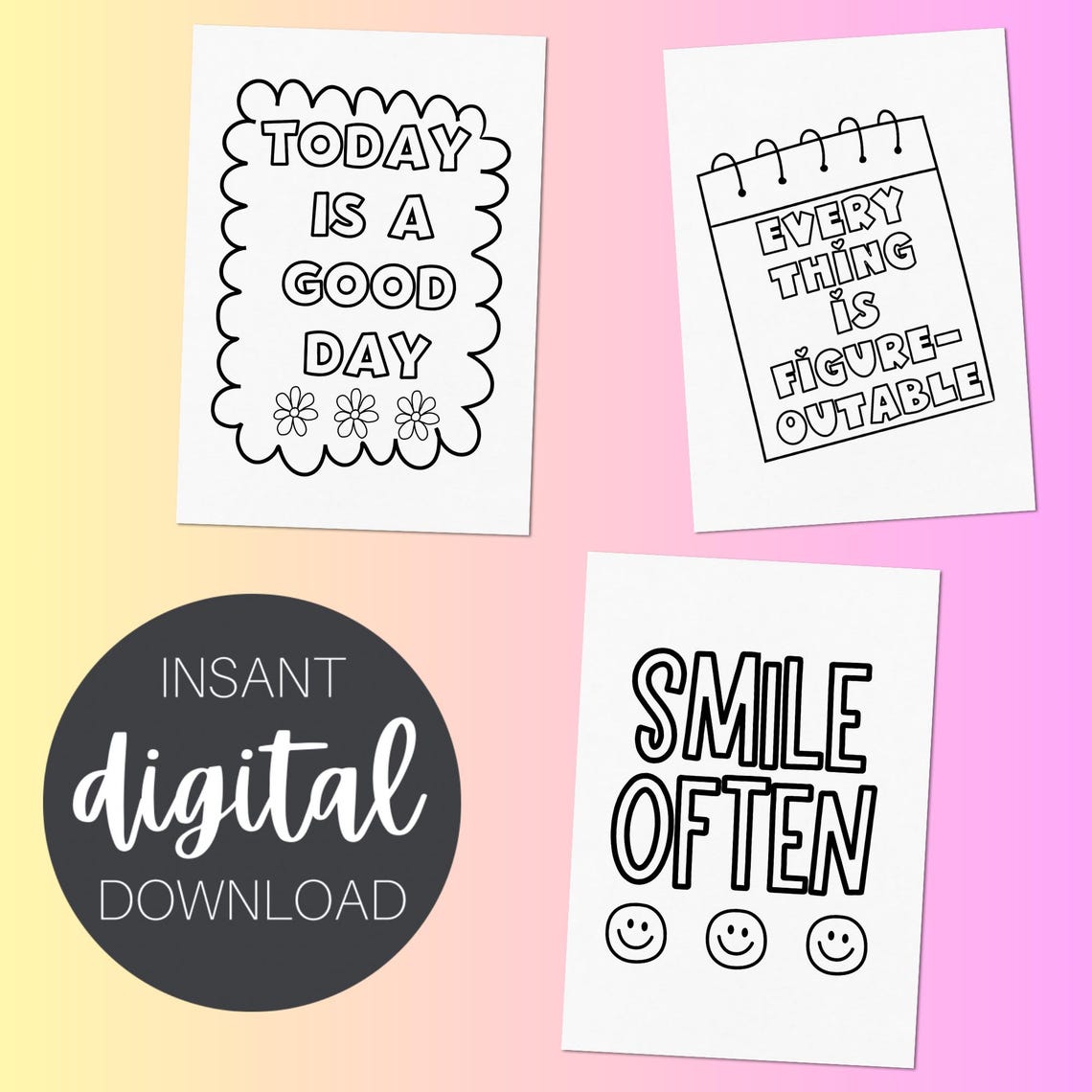 Printable Coloring Pages, iPad Coloring Pages, Procreate Coloring Pages ...