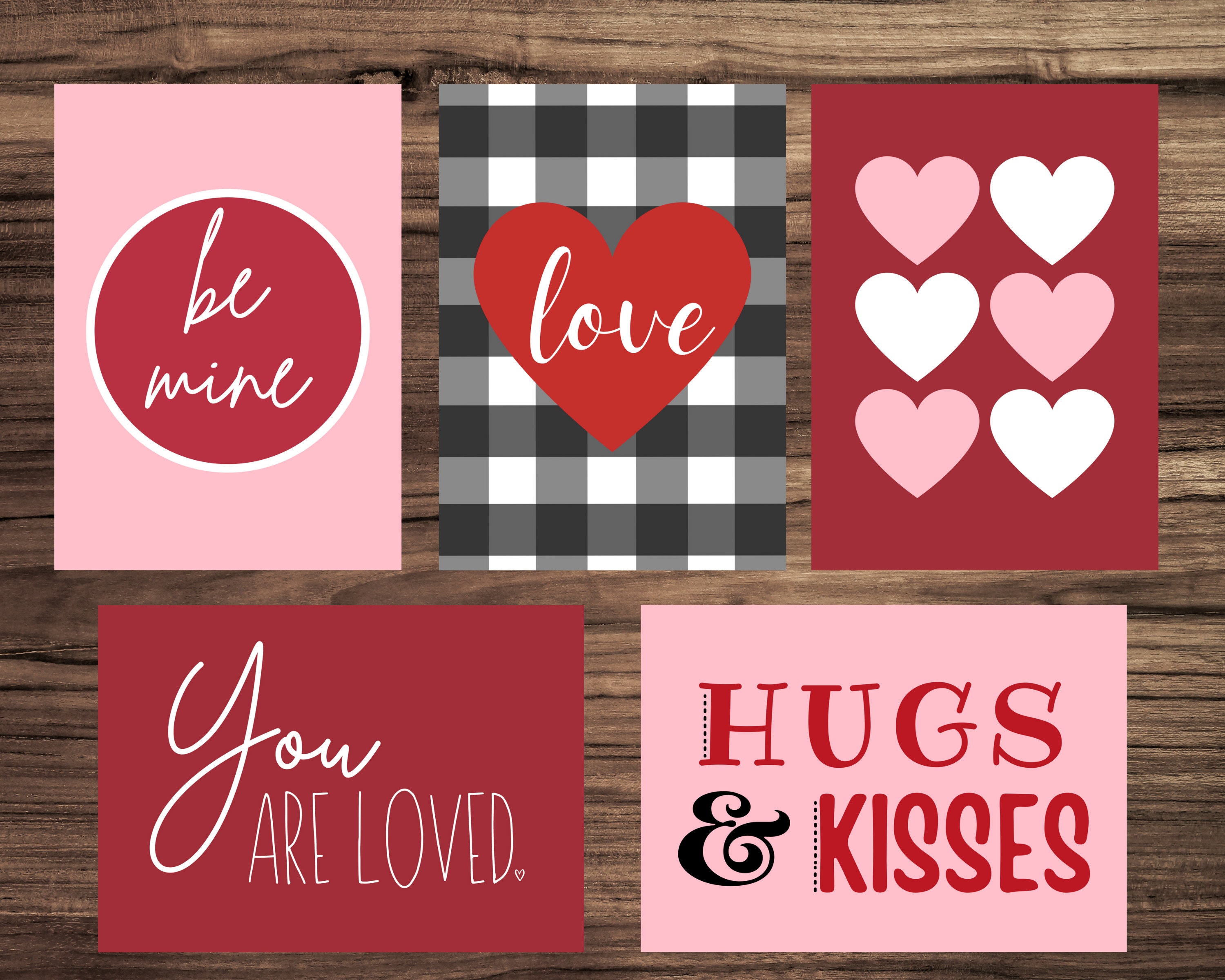 5 x 7 Valentinstag Bundle, sofort druckbarer Download, Valentinstag ...