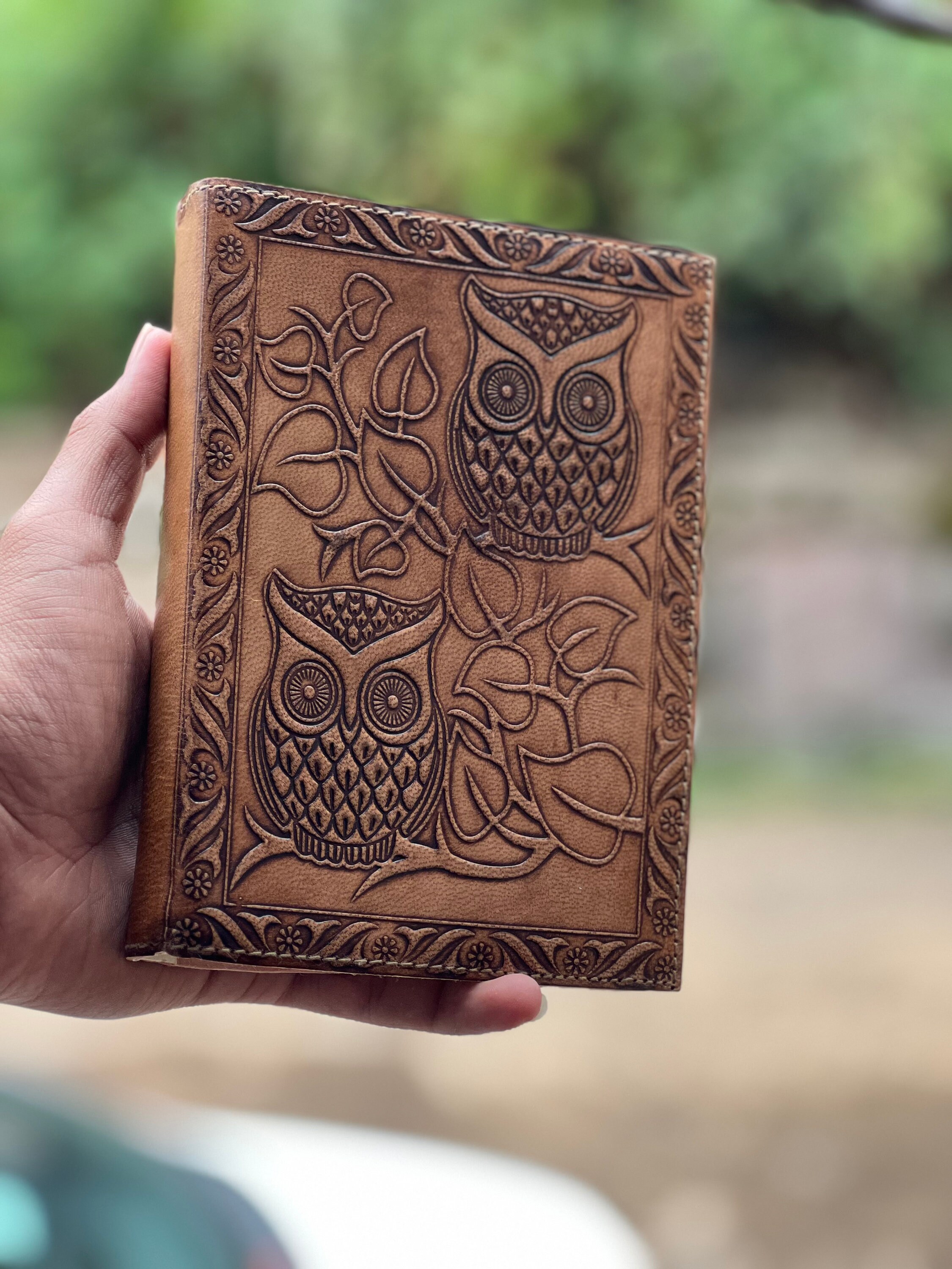 Vintage Style Personalized Owl Leather Journal Antique Handmade Bound ...