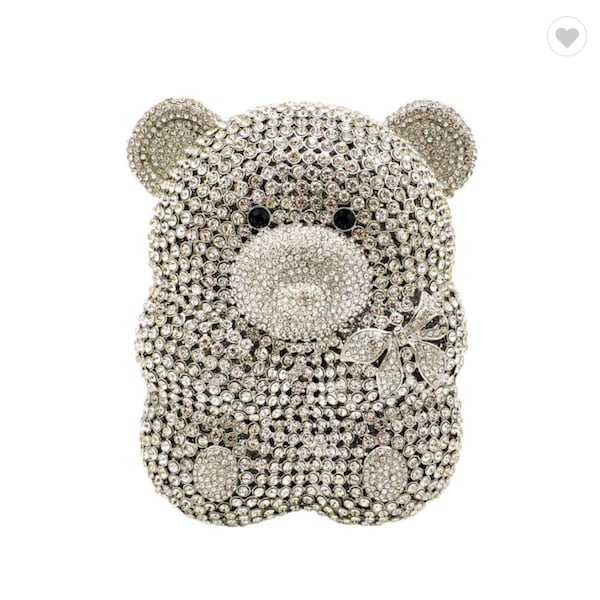 Teddy Bear Rhinestone Bag - Etsy