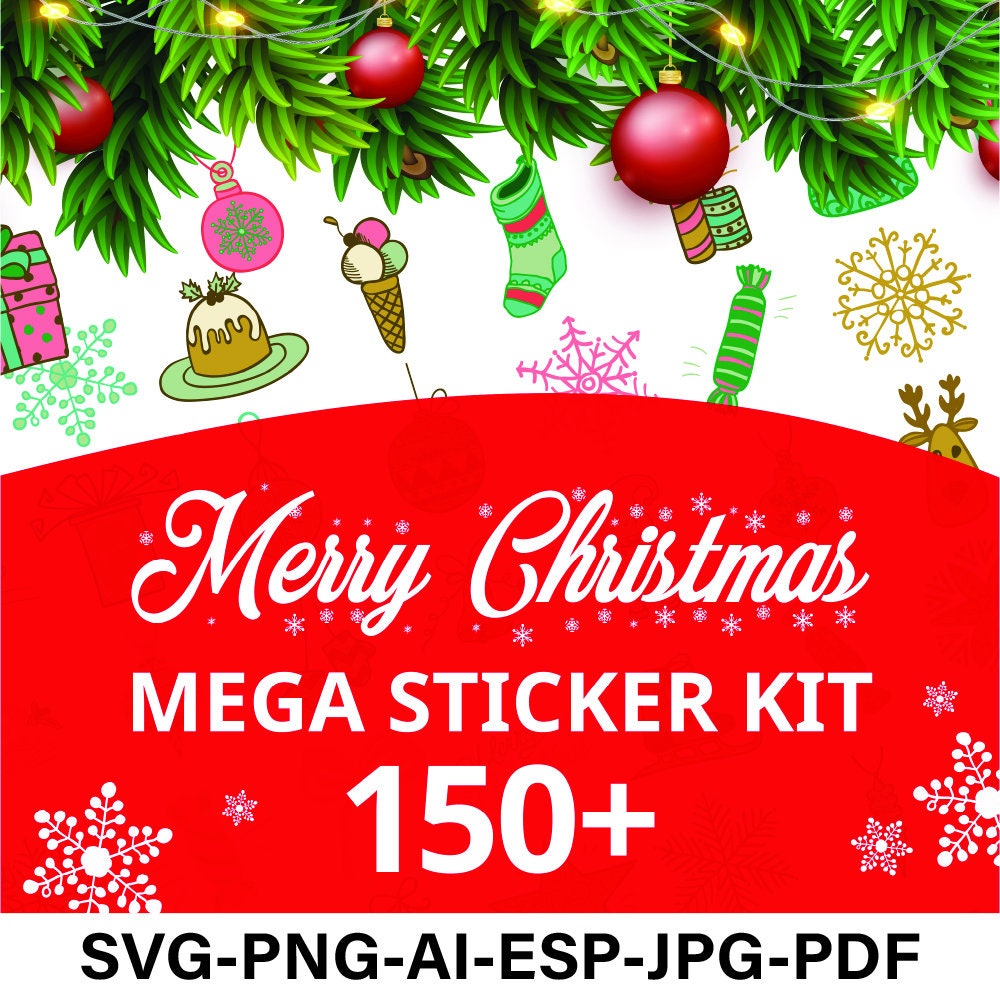 CHRISTMAS MEGA PACK : 150+ Designs by Graphic Machine - Winter & Holiday Svgs for Cricut and ...
