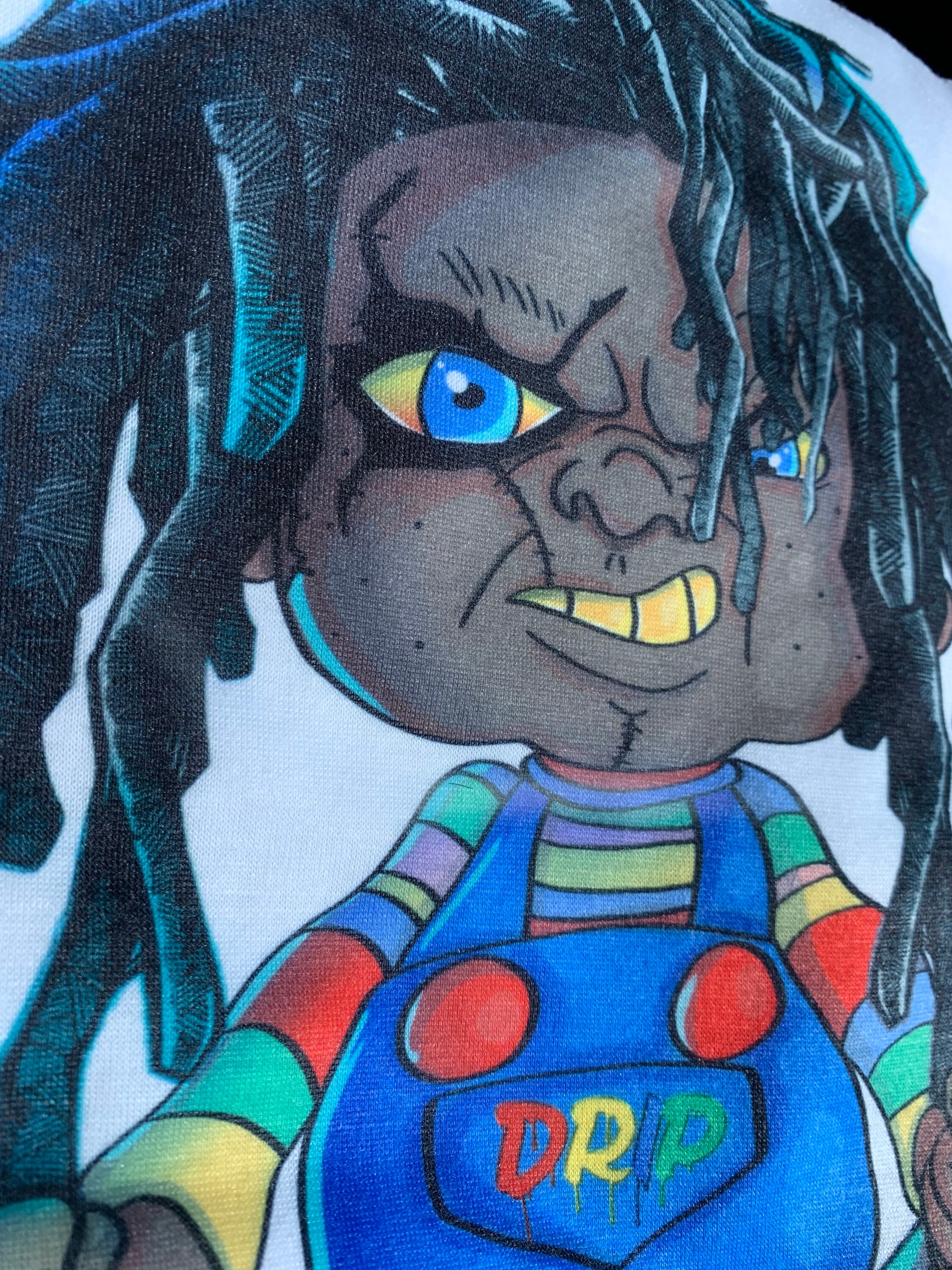 Childs Play Money Bag Chucky Doll T-Shirt, Horror, Sublimation sold by ...