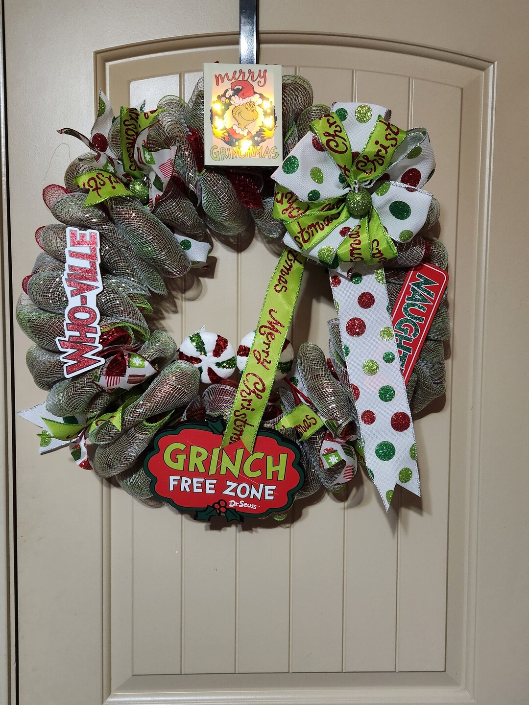 22" Grinch Bubble Wreath - Etsy