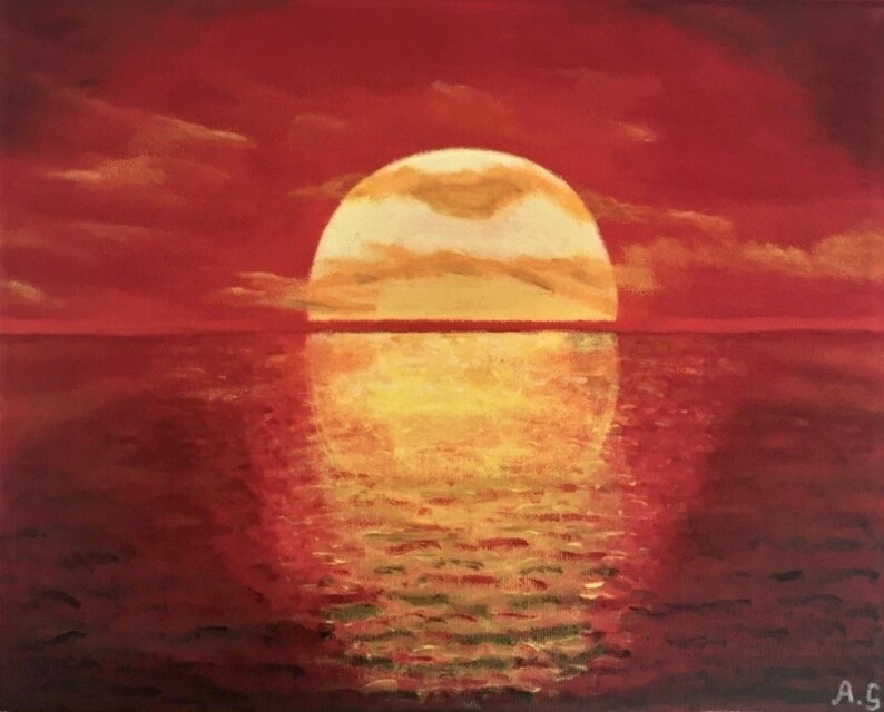 Red Sunset - Etsy