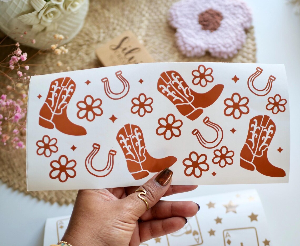 Western Cowboy Vinyl Decal Stickers, Cup & Tumbler Decals - Etsy