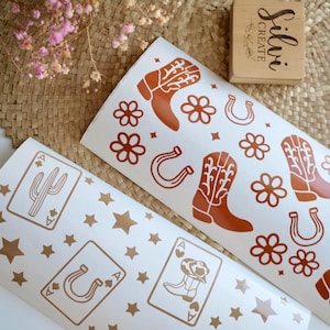Western Cowboy Vinyl Decal Stickers, Cup & Tumbler Decals - Etsy
