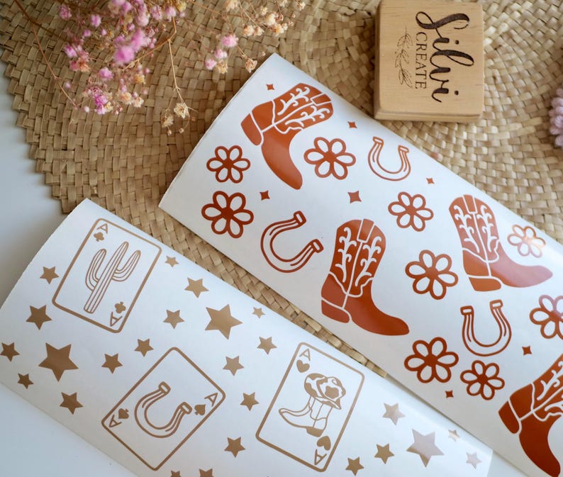 Western Cowboy Vinyl Decal Stickers, Cup & Tumbler Decals - Etsy