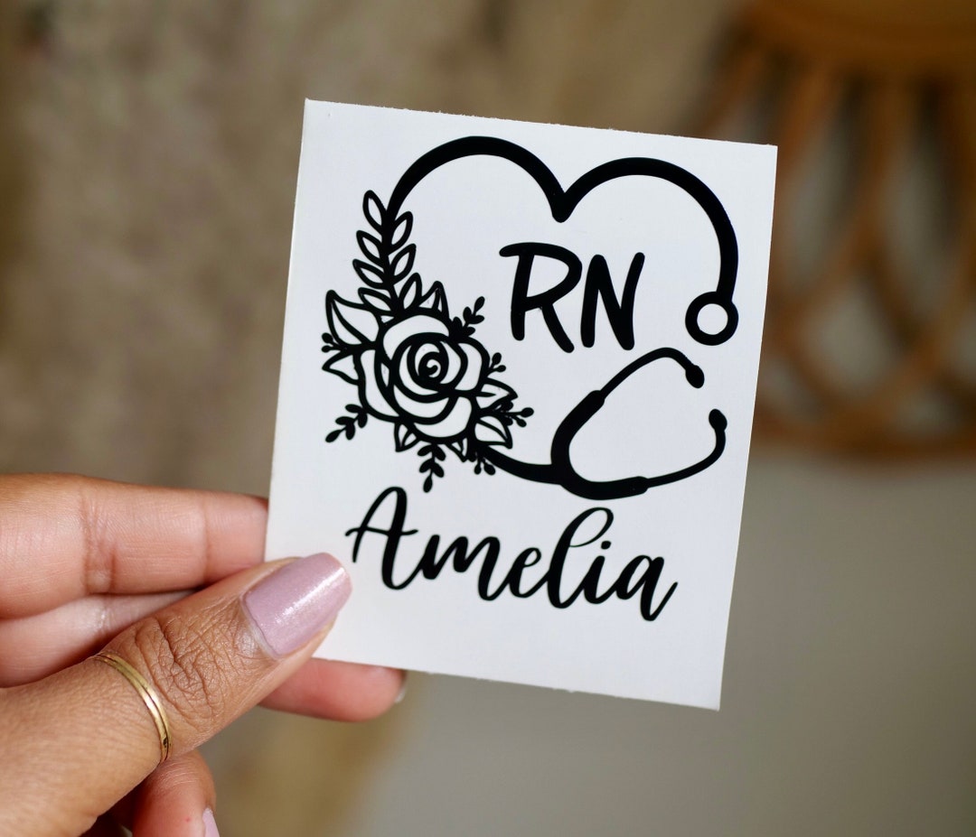 Custom Nurse Decal Sticker , Nurse Monogram Decal, 3D Monogram Decal ...