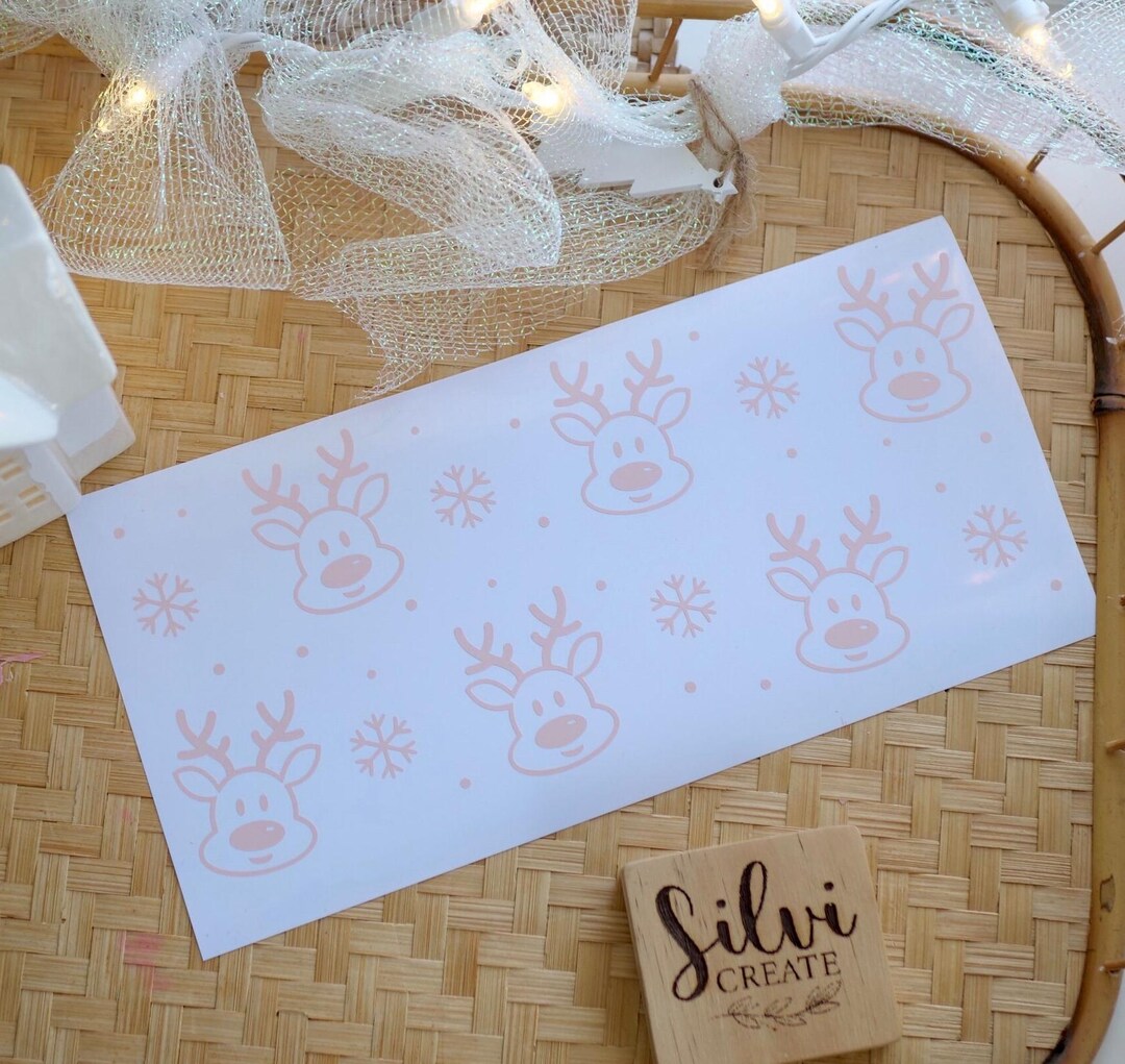 Christmas Vinyl Decal Sticker, Stanley Cup Accessories, Rudolf Xmas ...