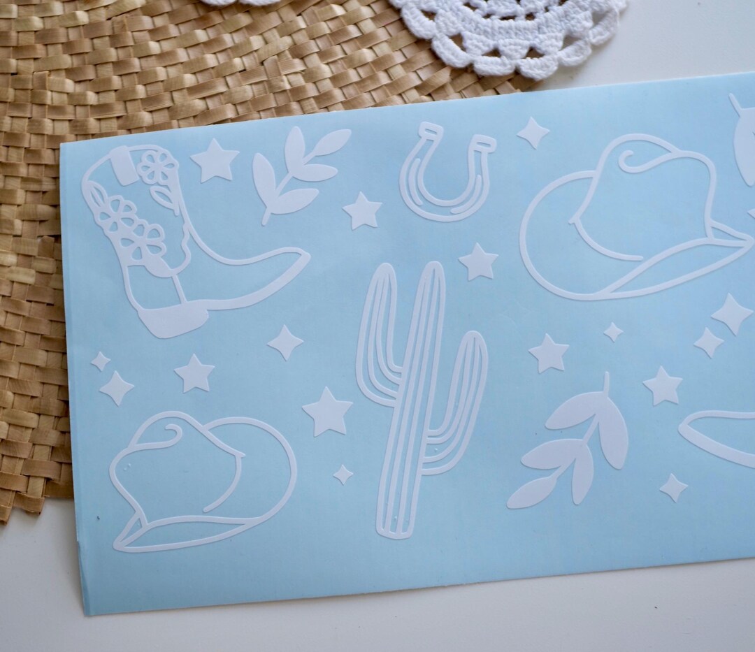 Western Cowboy Decal Sticker, Custom Cup Decal Stickers, Wild West ...