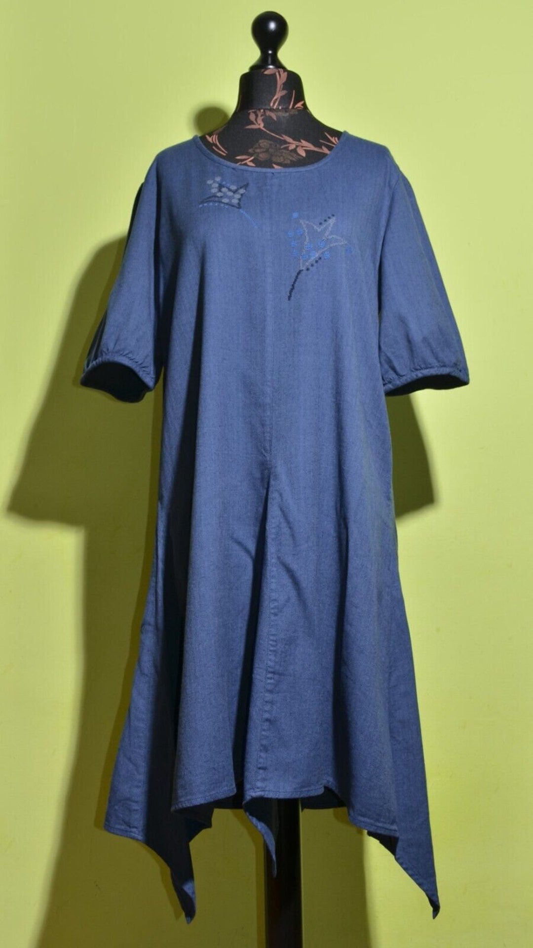 Gudrun Sjoden Robe trapèze brodée bleue femme Taille L - Etsy France