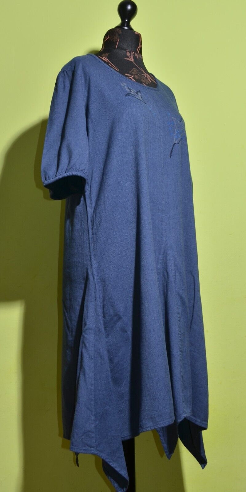 Gudrun Sjoden Robe trapèze brodée bleue femme Taille L - Etsy France