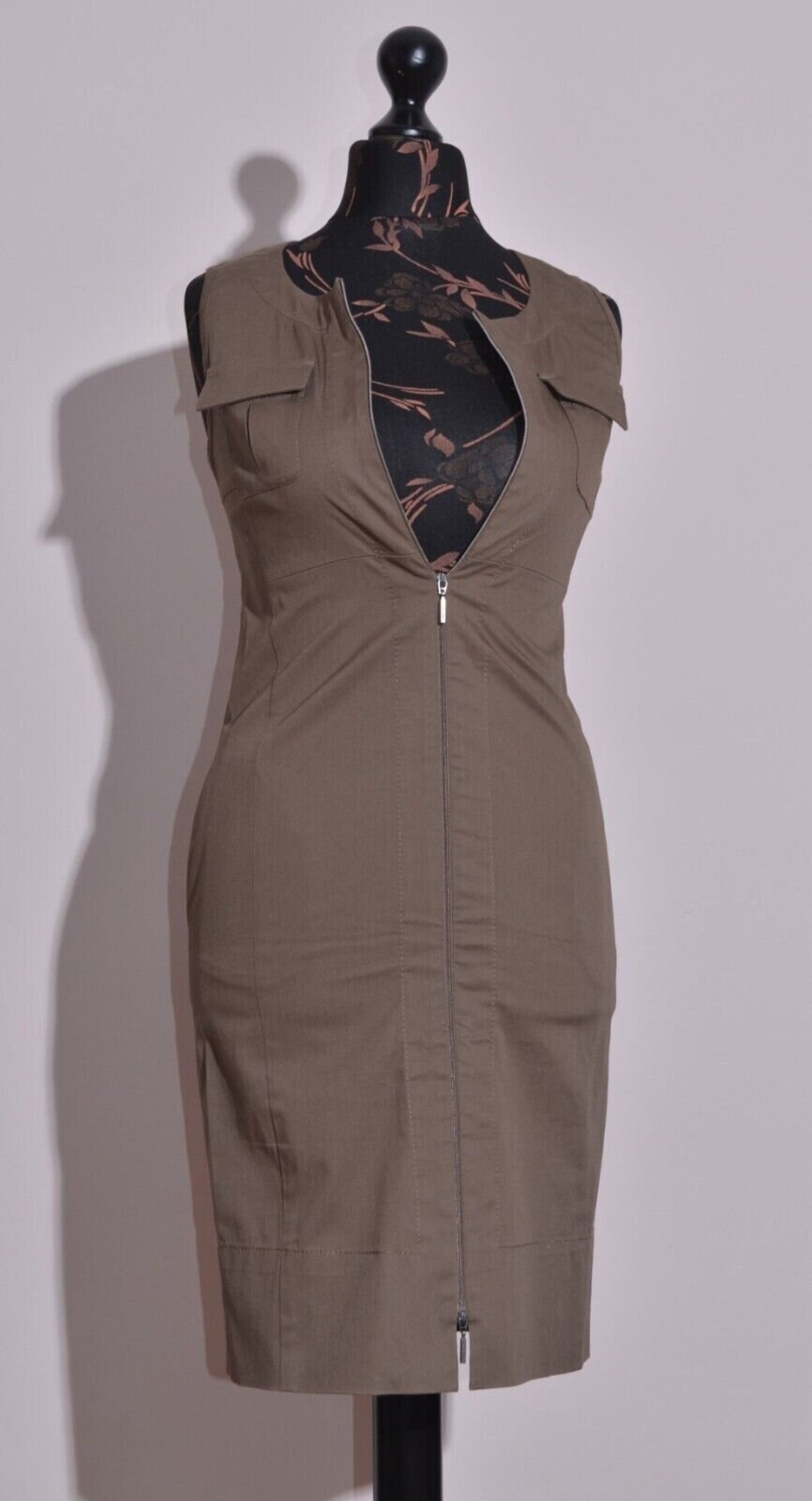 Weekend Max Mara Women's Sleeveless Full Zip Pencil Dress 4pockets Size ...