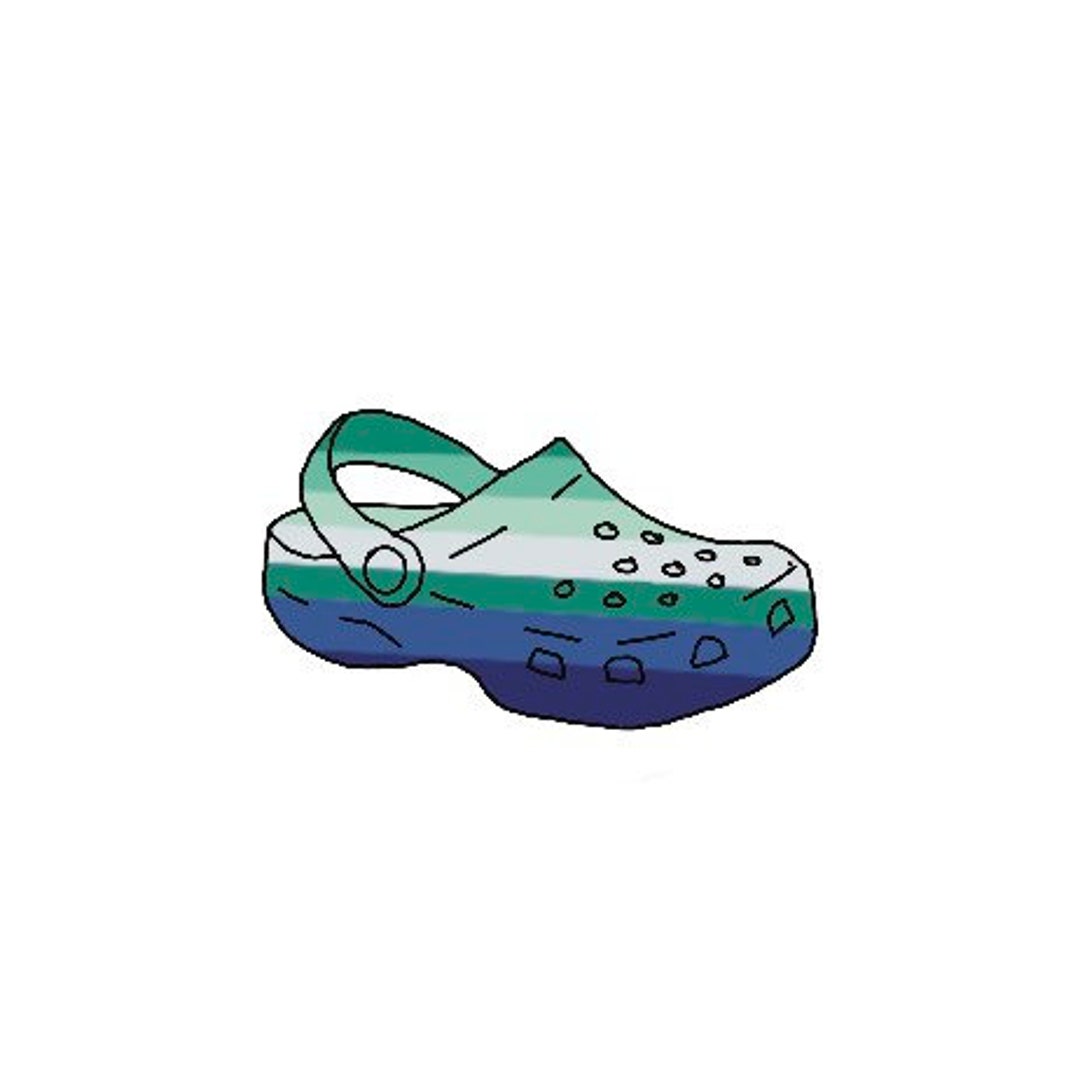 Male Pride Flag Clog Sticker - Etsy