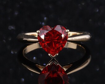 Red Heart Ring - Etsy