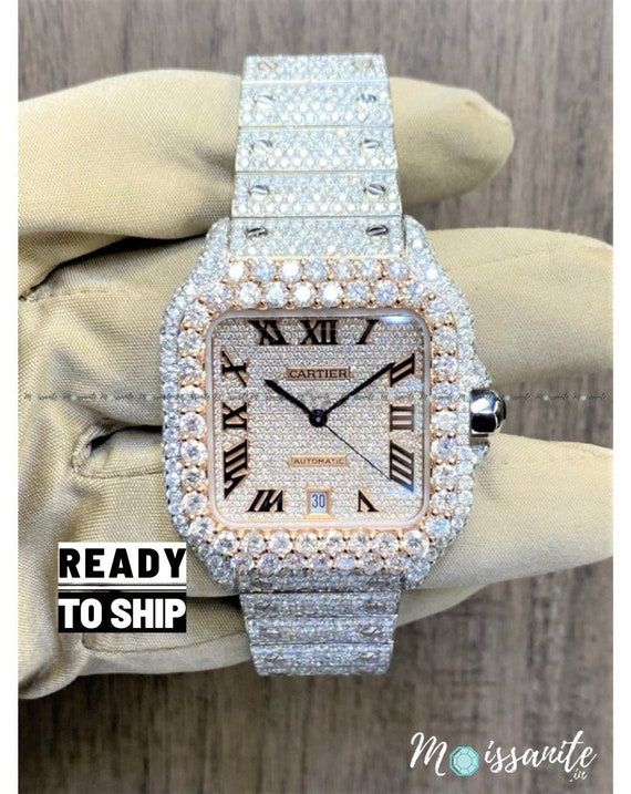 Iced Out Watch for Men Iced Out Watches Iced Out Moissanite - Etsy