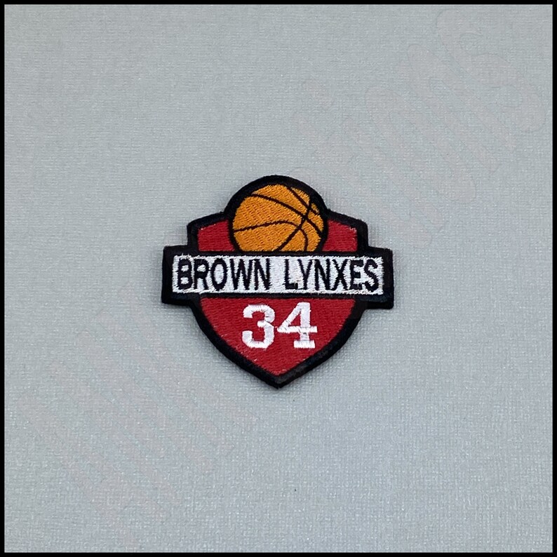 Custom Basketball Shield Embroidered Patch Personalized Basketball Team ...