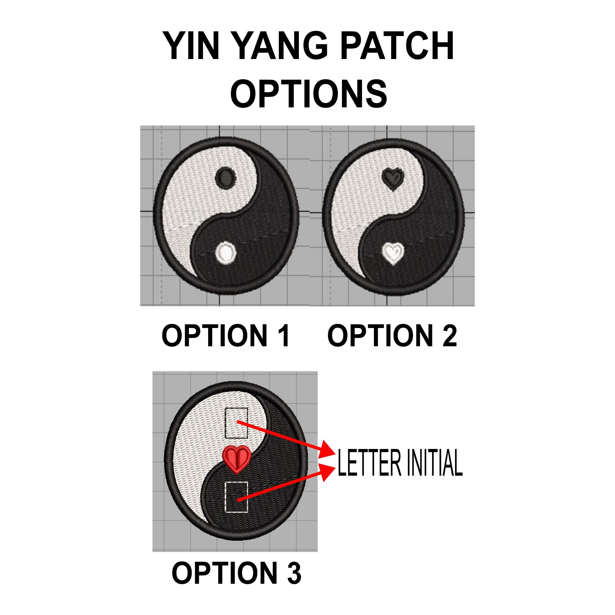 Custom Yin Yang Embroidered Patch: Iron on or Sew On - Etsy