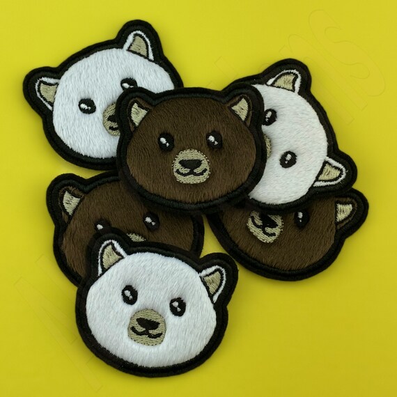 Furry Bear Embroidered Patch Cute Teddy Bear Patch Polar | Etsy