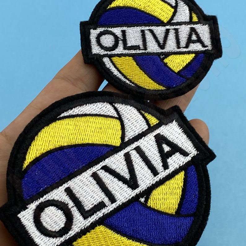 Custom Volleyball Name Embroidered Patch Personalized Name Volleyball ...