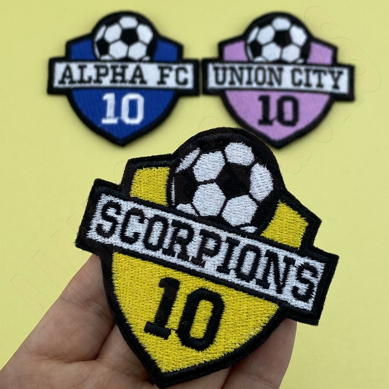 Custom Soccer Shield Embroidered Patch: Personalized Team Badge - Etsy