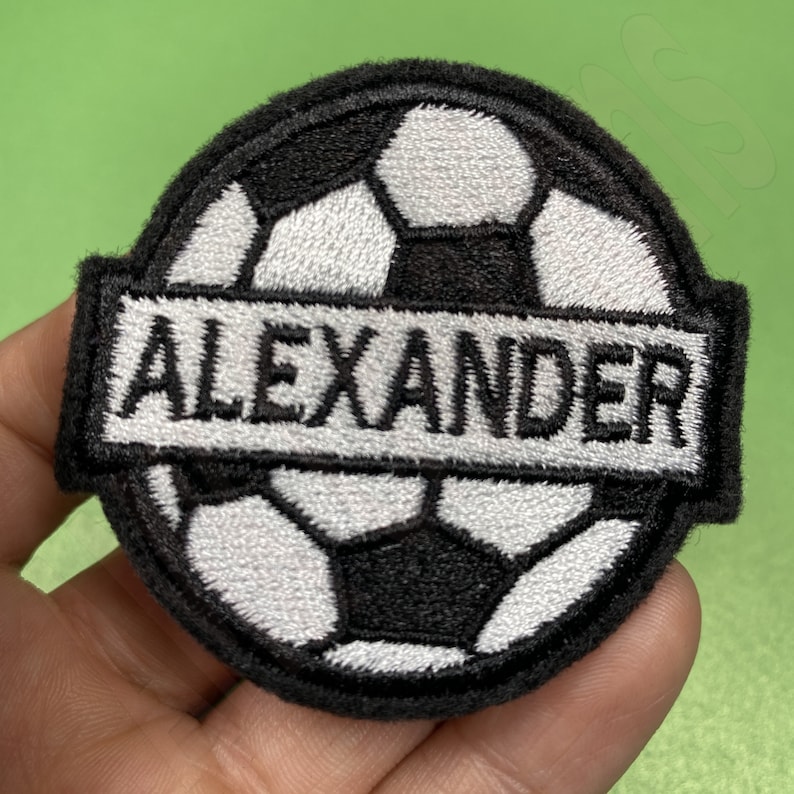 Custom Soccer Ball Embroidered Patch Soccer Ball Embroidery - Etsy