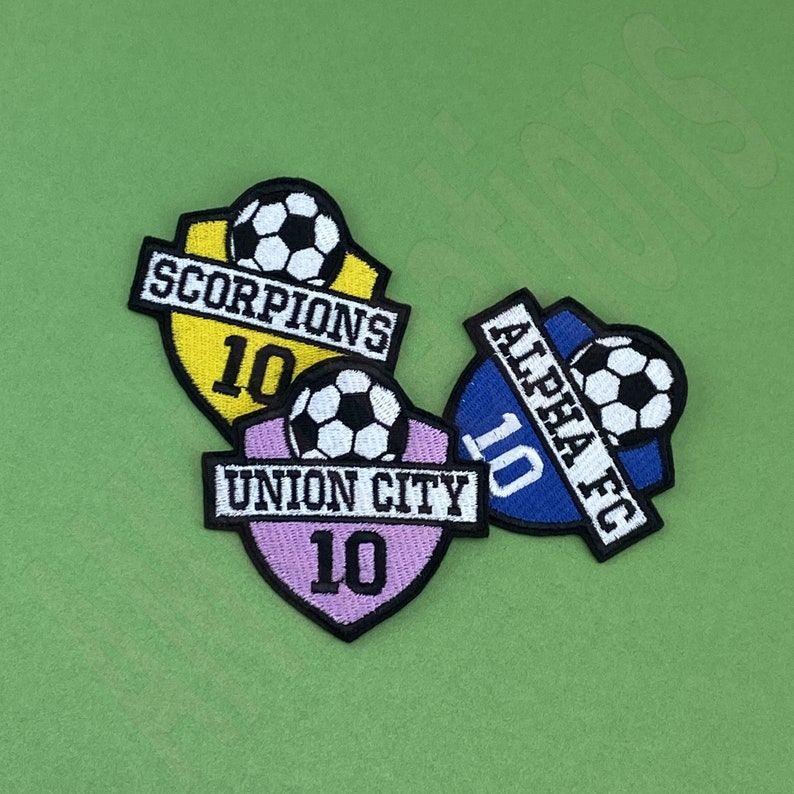 Custom Soccer Shield Embroidered Patch: Personalized Team Badge - Etsy