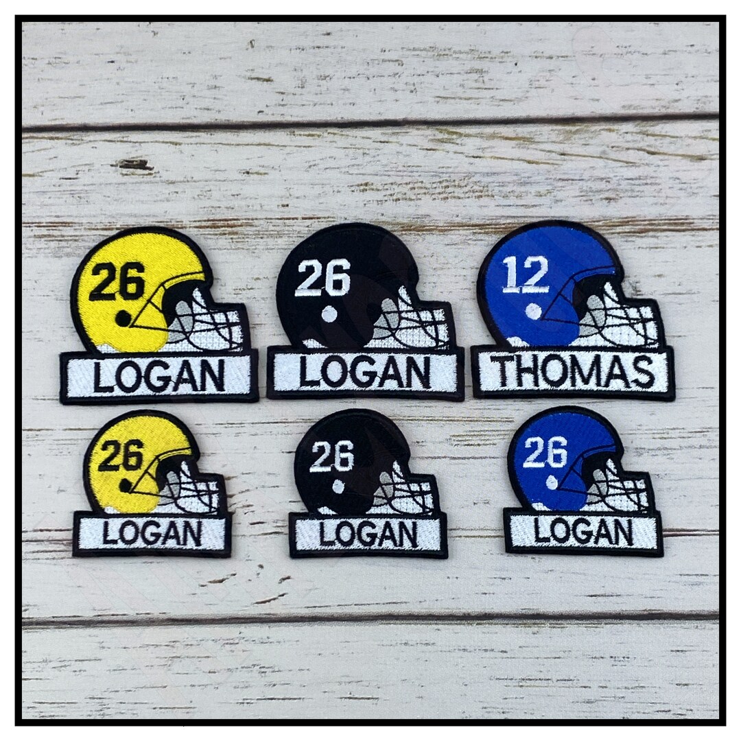 Custom Football Helmet Embroidery Patch: Personalized Iron-on Decor - Etsy