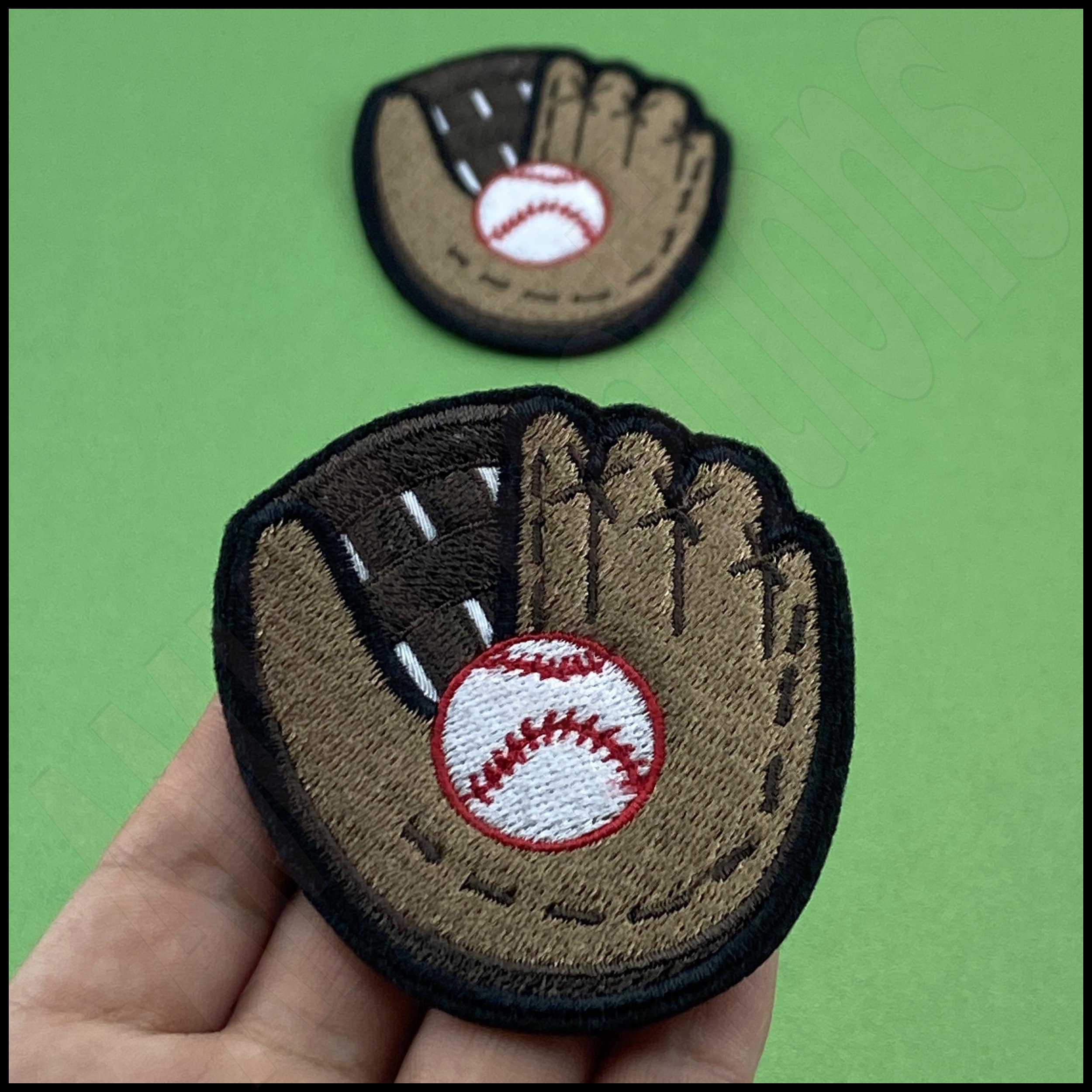 Baseball Glove Embroidered Patch Baseball Glove Applique Sport Custom ...