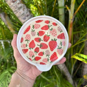 Strawberry Spoon Rest, Coffee Bar Rest, Ceramic Utensil Holder ...