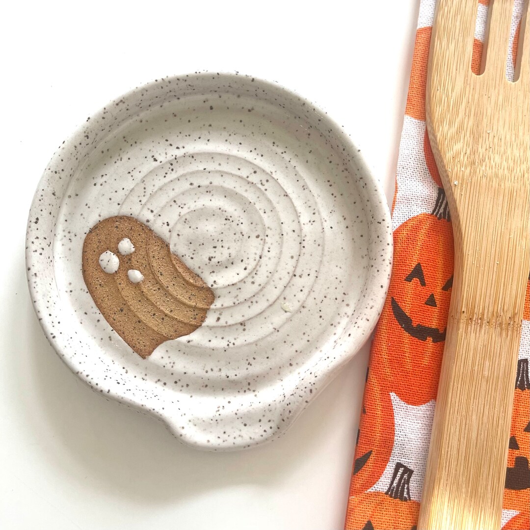 Ghost Spoon Rest Large Utensil Holder Halloween Home Decor - Etsy