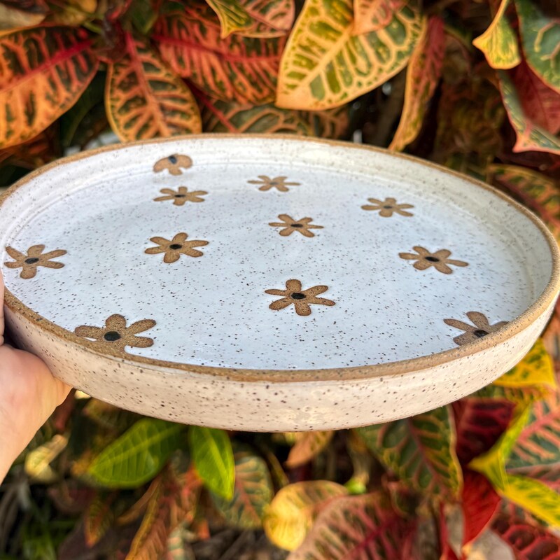 Ceramic Flower Plate - Etsy