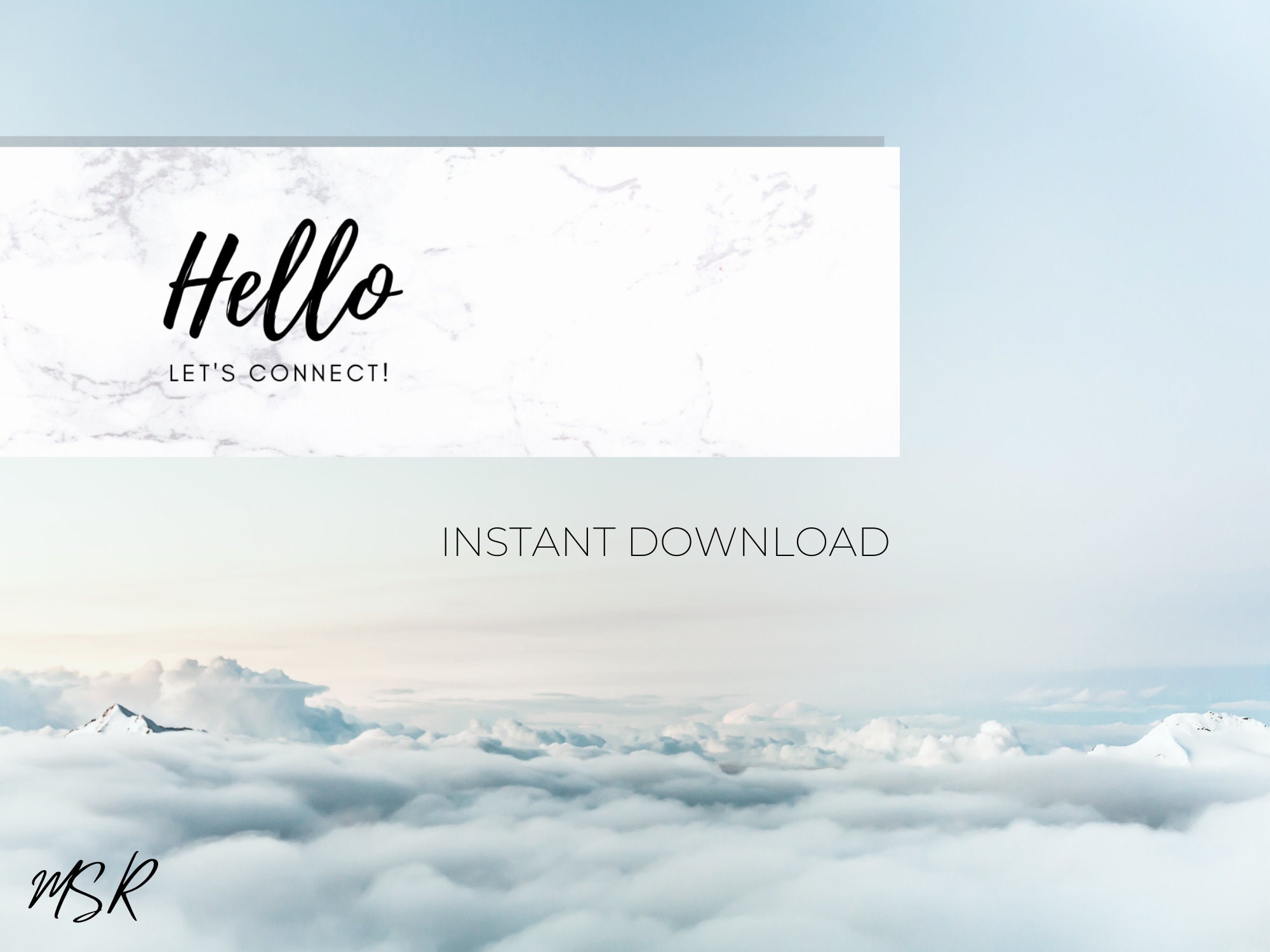 Linkedin Banner With Let's Connect | Instant Download for Linkedin ...