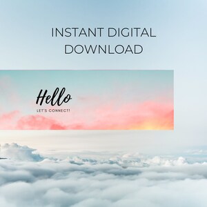 Pink Sky Linkedin Banner | Instant Download for Linkedin Background ...