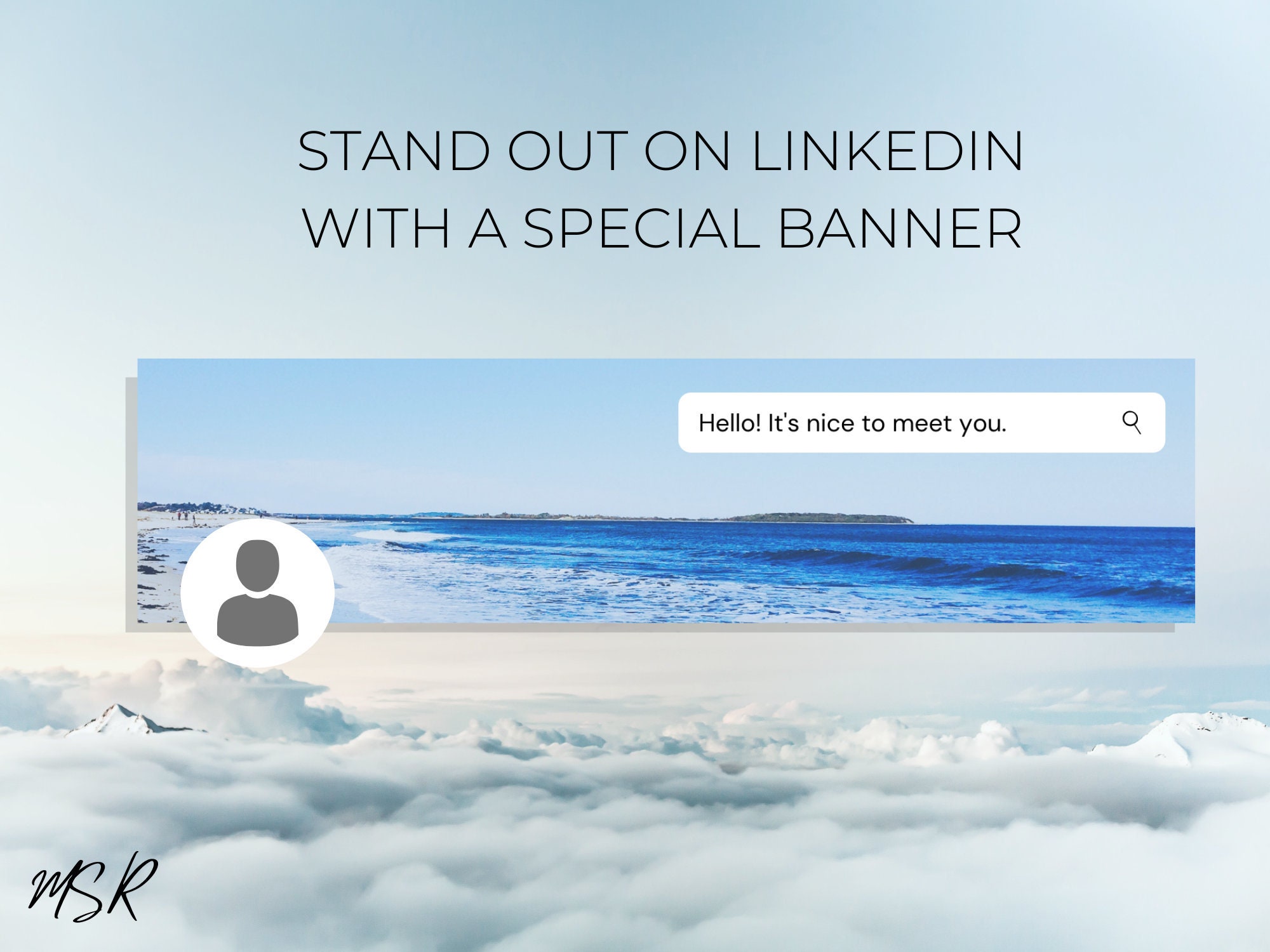 Ocean Linkedin Banner Instant Download for Linkedin Background Photo ...