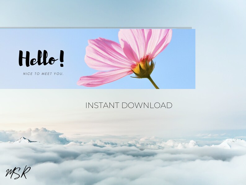 Floral Linkedin Banner Instant Download for Linkedin Background Photo ...