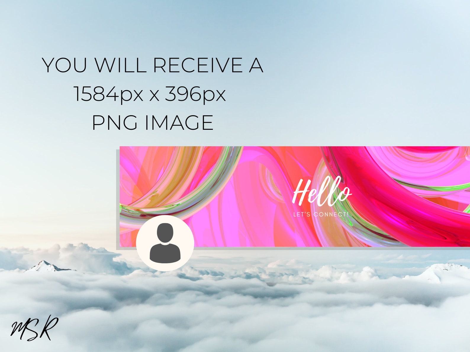 Pink Abstract Linkedin Banner | Instant Download for Linkedin ...