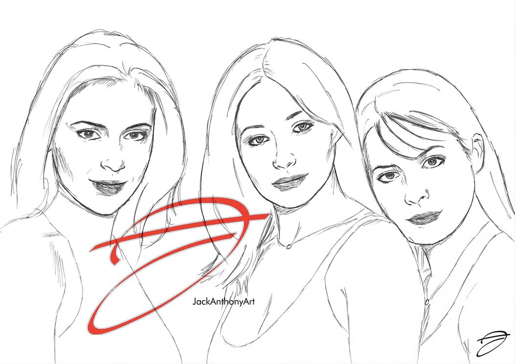 Charmed - Season 2 Pen Sketch Print - Etsy