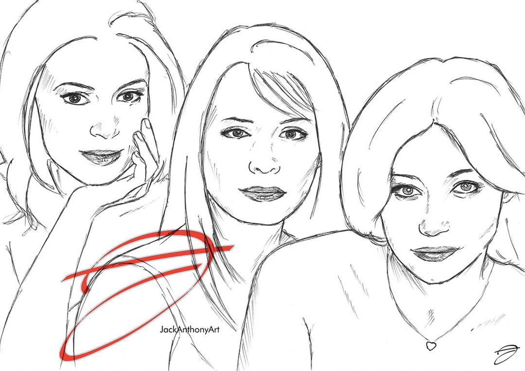 Charmed Season 2 Pen Sketch Print - Etsy UK